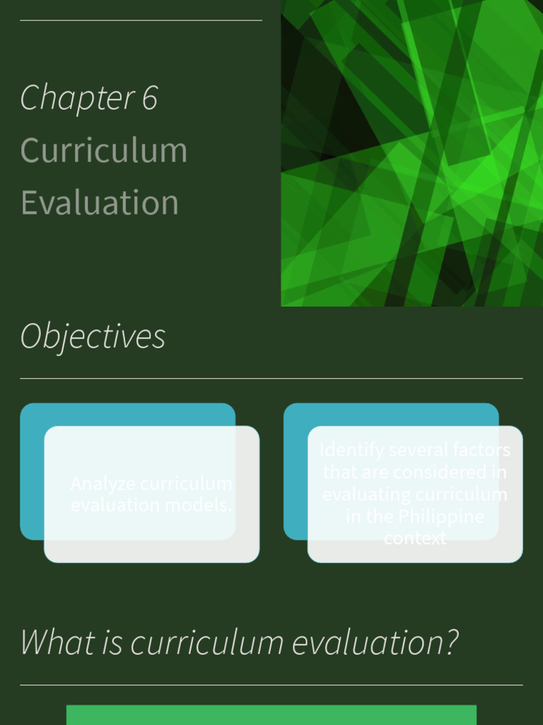 Educ 5 Lesson 6 | PDF | Curriculum | Evaluation