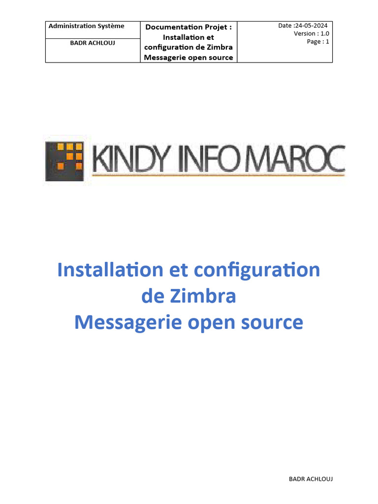 Installation de Zimbra Open Source | PDF | Serveur (Informatique ...