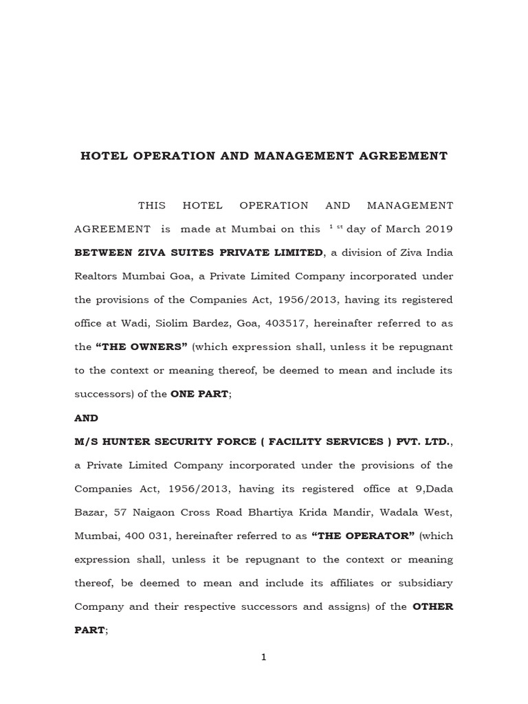 Hotel Agreement | PDF | Tax Deduction | Expense