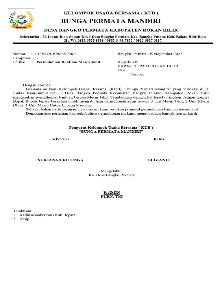 Proposal Bunga Permata Mandiri | PDF