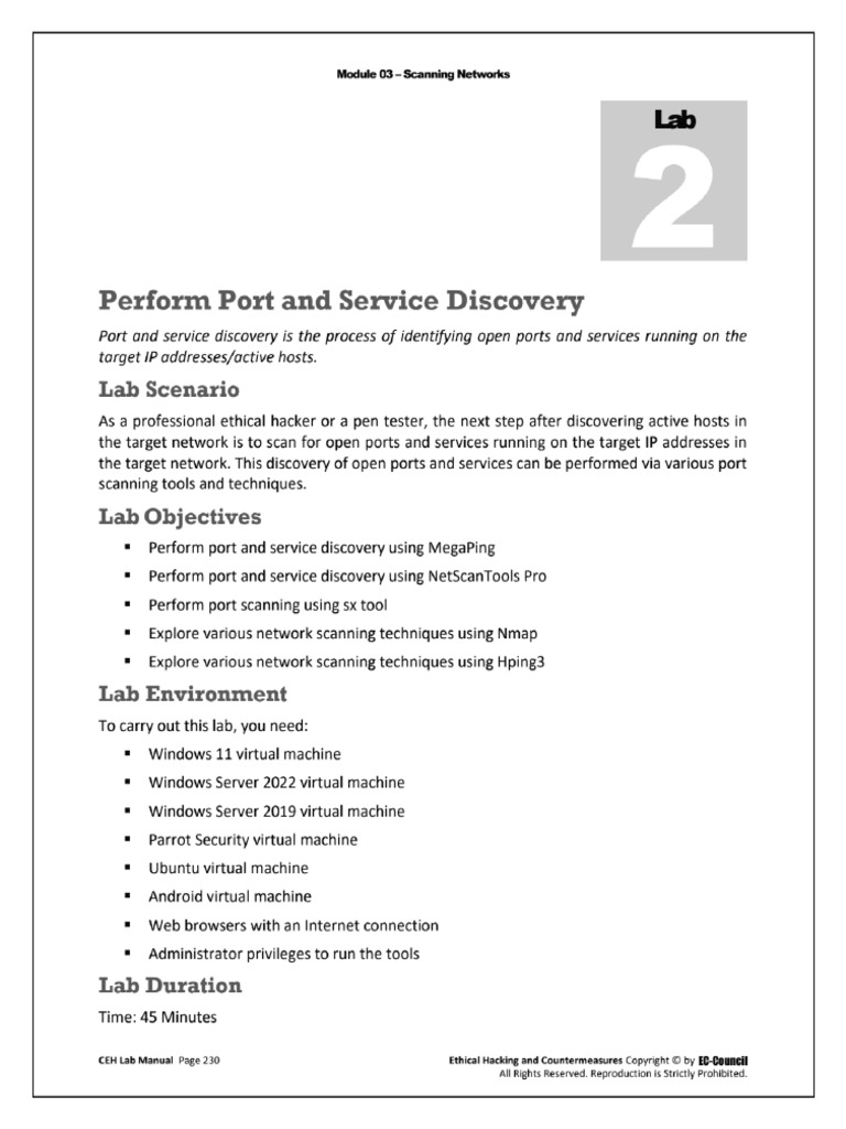 Lab 2 - Port and Service Discovery | PDF | Port (Computer Networking ... Lab 2 - Port and Service Discovery | PDF | Port (Computer Networking ...