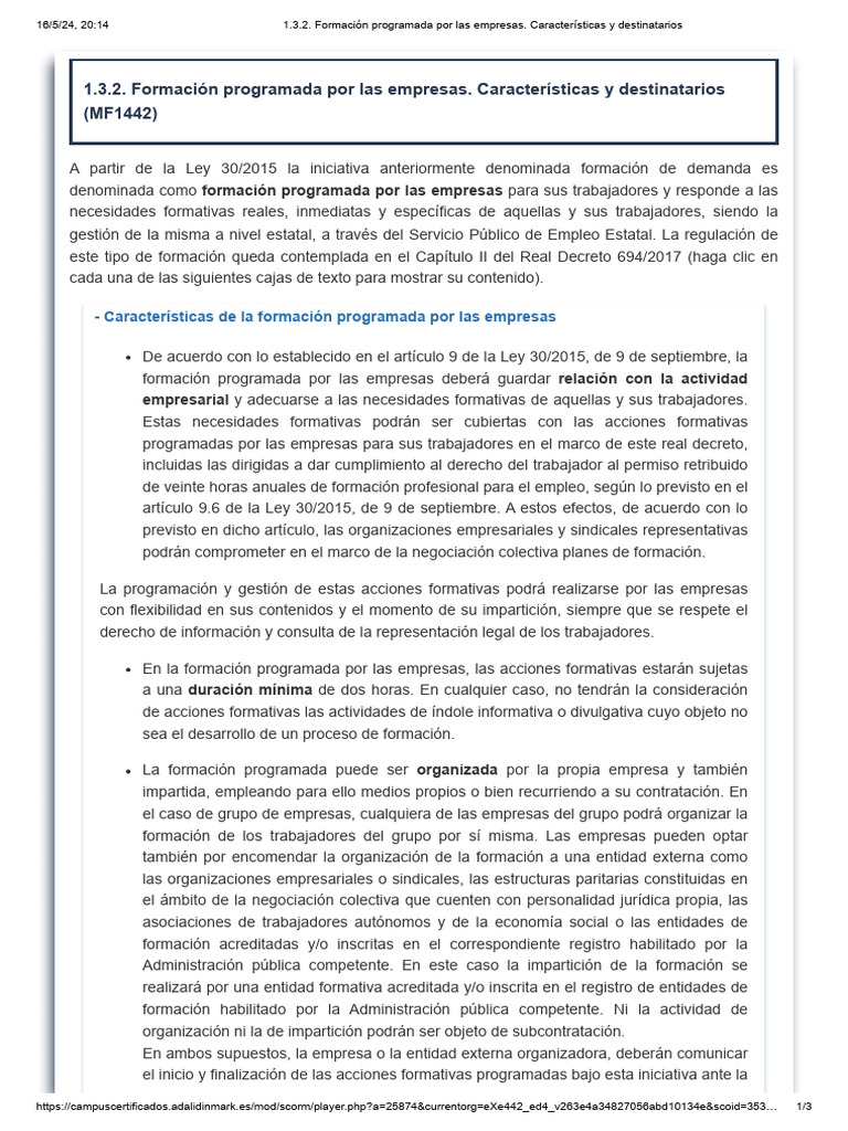 SSCE0110_SFCL_00281 _ MF1442. Programación didáctica de acciones formativas para el empleo (HTML ...