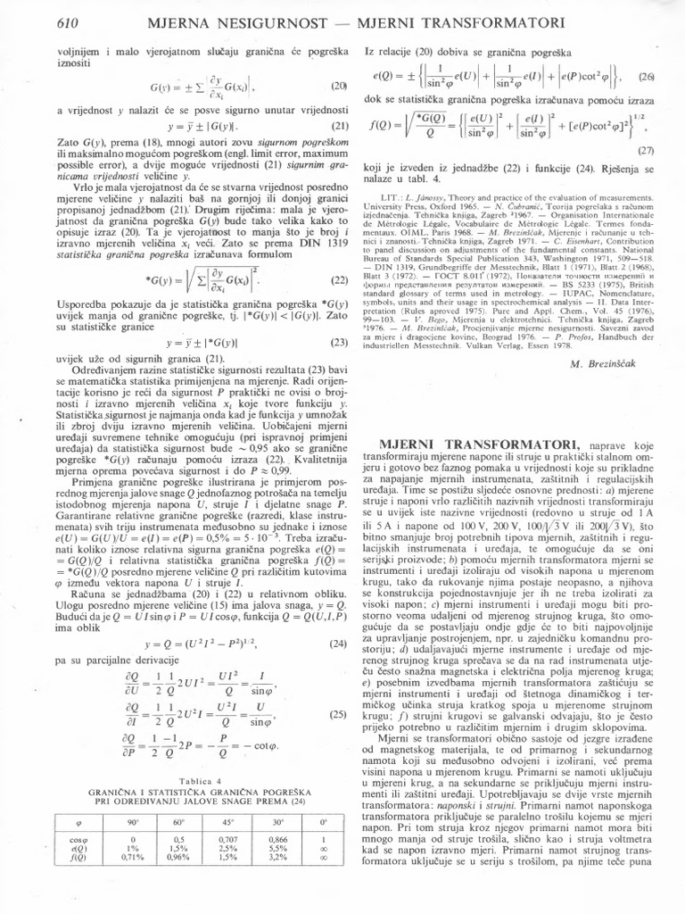 Mjerni Transformatori | PDF