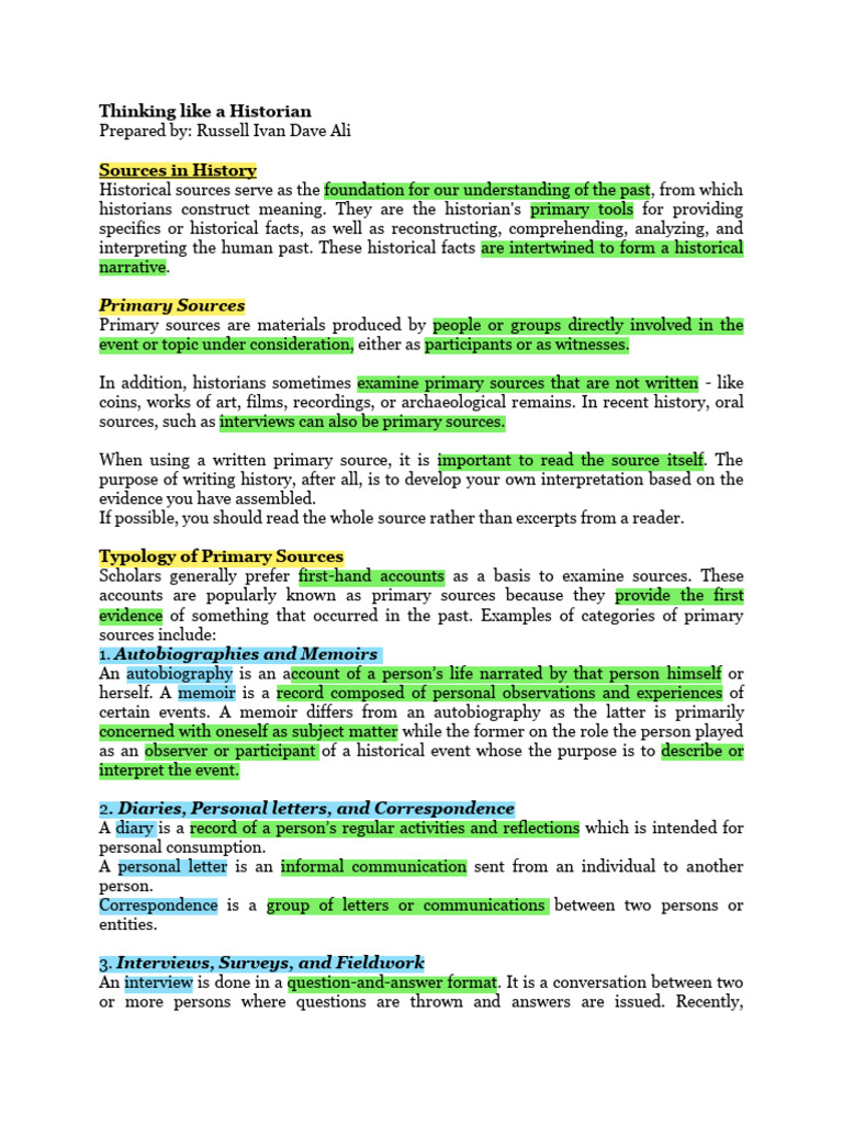 Historical Research Essentials | PDF | Primary Sources | Historian
