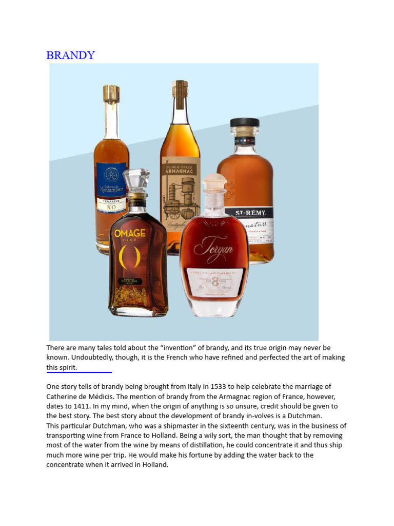 BRANDYNoel Ronnie Mathias | PDF | Brandy | Alcoholic Beverages