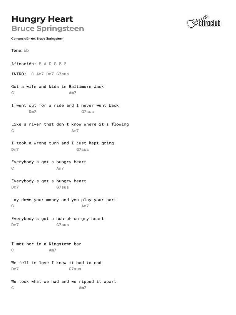 Bruce Springsteen - Hungry Heart | PDF