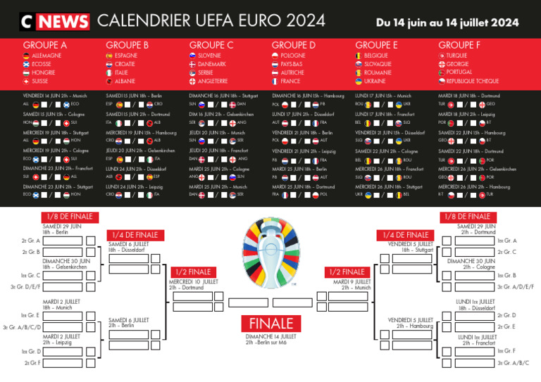 Calendrier Euro 2024 - 66448e143a705 | PDF | Football