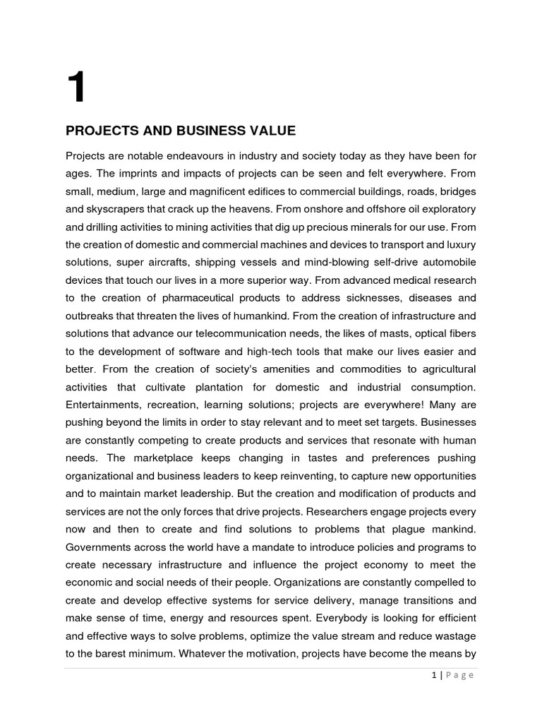 Projects and Business Value | PDF | Project Management | Change Management