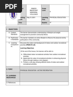 Lesson Plan | PDF | Outdoor Recreation | Physical Education