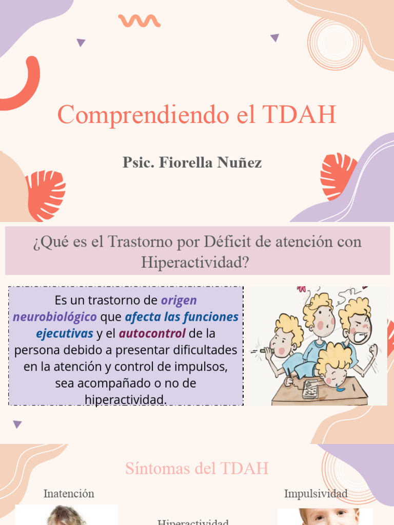 Comprendiendo El Tdah | PDF | Desorden hiperactivo y deficit de ...