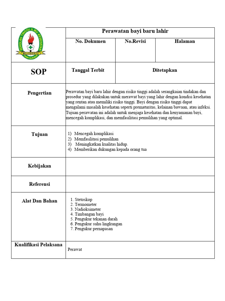 Sop SDL Kep. Anak | PDF