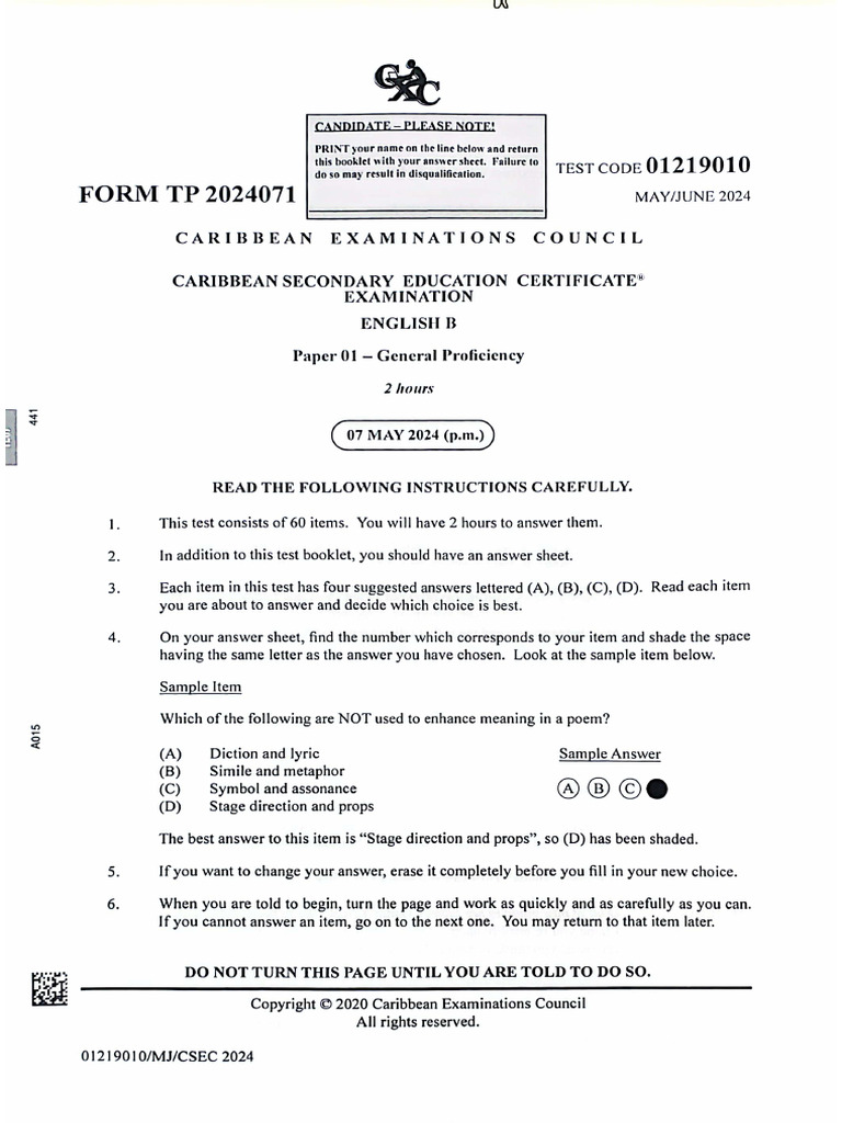 June 2024 English B Paper 1 | PDF
