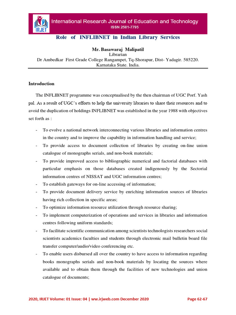 V1i4 Irjet-7 | PDF | Libraries | Computing