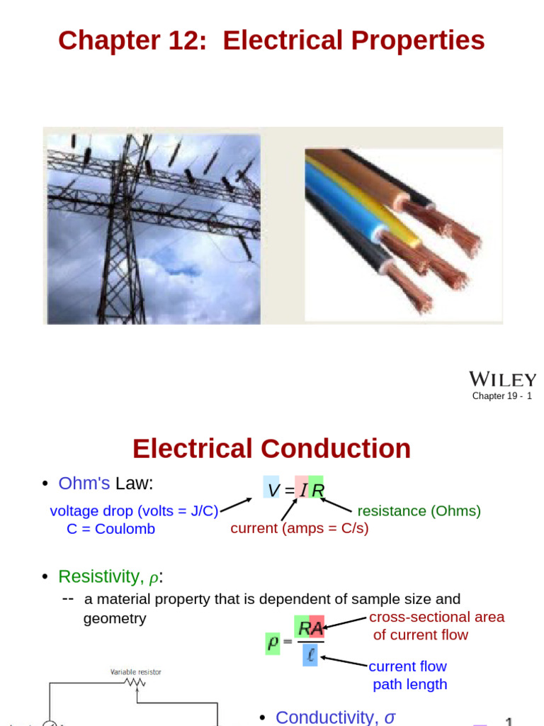 Chapter 12 Electrical Properties | PDF | Semiconductors | Electrical Resistivity And Conductivity