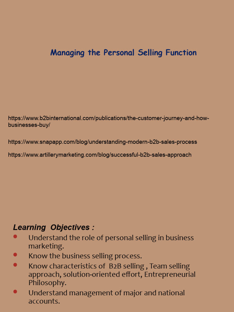 Personal Selling | PDF | Sales | Marketing