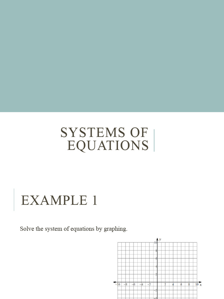 Systems of Equations | PDF