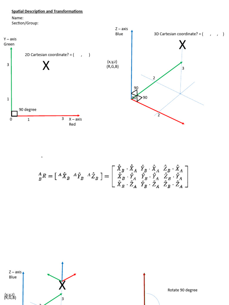 3D Transformation Basics | PDF | Cartesian Coordinate System | Geometry