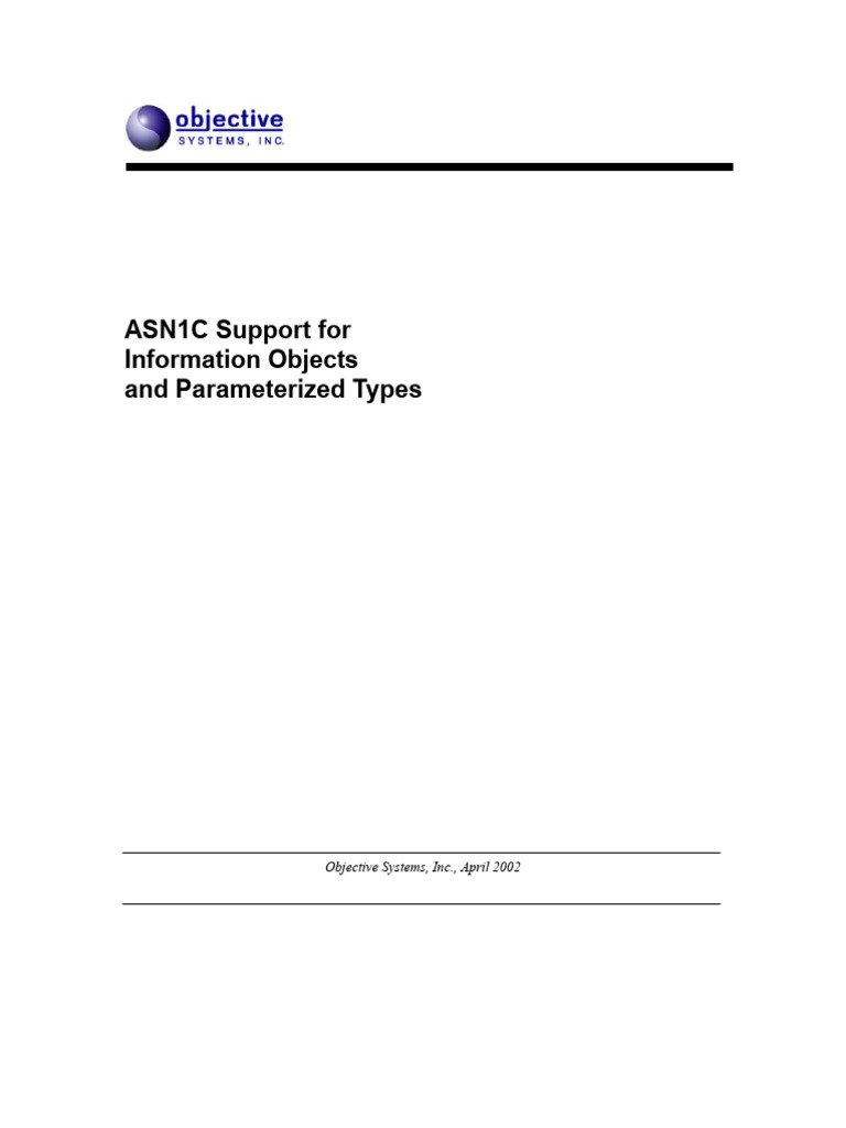 ASN1 CInfo Objects White Paper | PDF | Data Type | Class (Computer Programming)