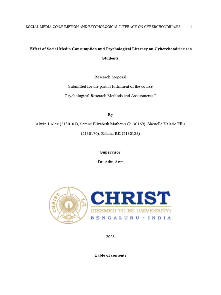 Psychology Research About Cyberchondriasis | PDF | Psychology | Popular ...