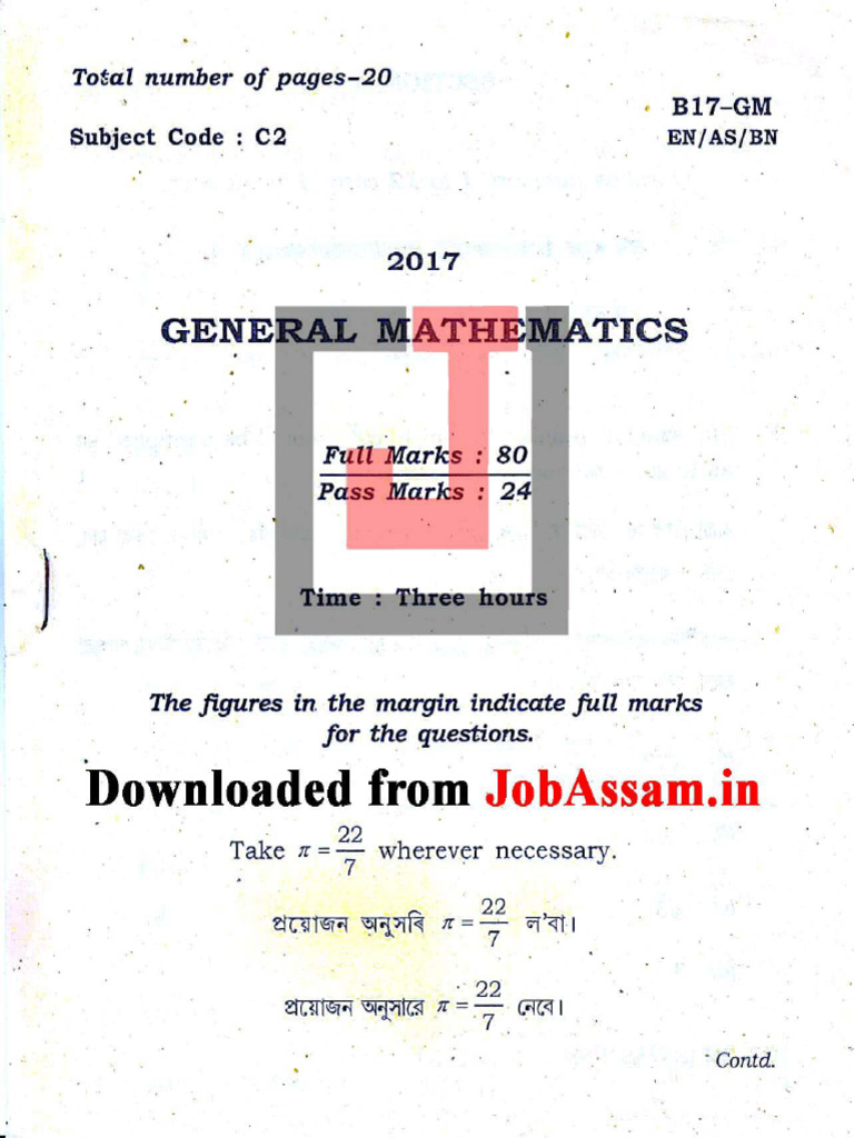 General Mathematics 2017 Pdf
