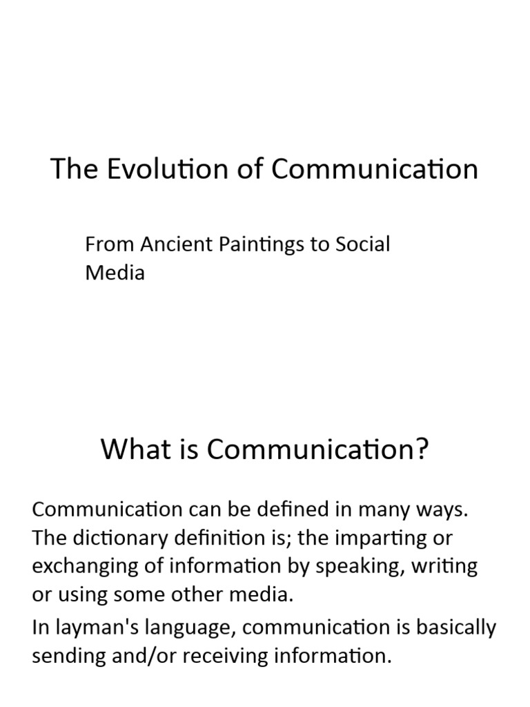 The Evolution Of Communication Natasha Pdf Telegraphy Mail