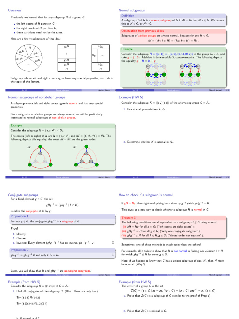 Sec 3 P 3 Handout | PDF | Group Theory | Abstract Algebra
