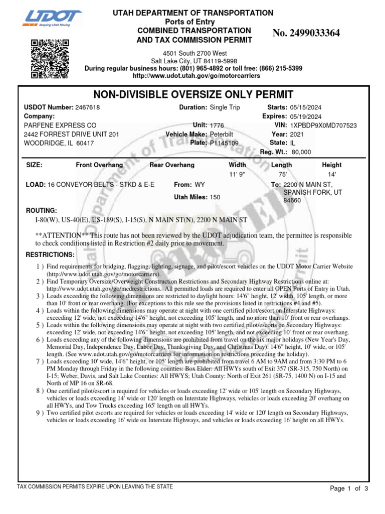 Ut 2499033364 - 1 | PDF | Land Transport | Vehicles