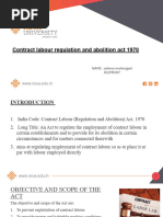 CLRA Act 1970 Overview and Provisions | PDF | License | Employment