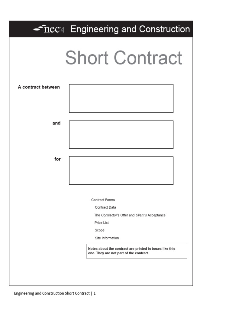 NEC4 ECSC Contract Data Editable | PDF | Insurance | Specification ...