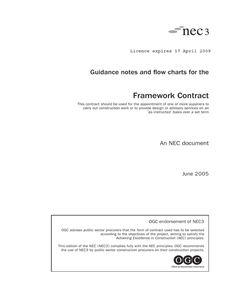 Guidance Notes and Flow Charts For The Framework Contract | PDF | Business