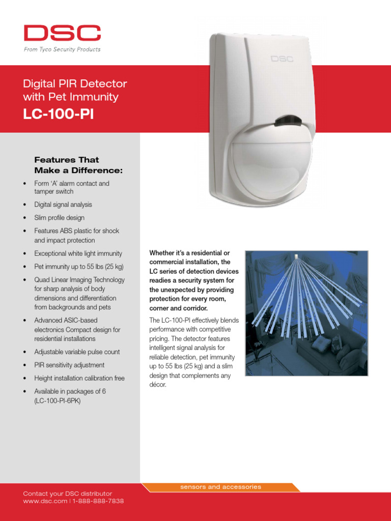 LC-100-PIPIR Detector With Pet Immunity EN 30001520 | PDF | Equipment ...