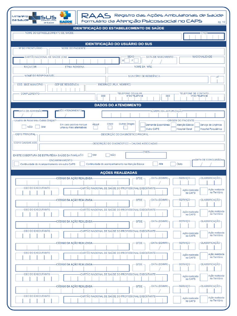 Formulário RAAS | PDF