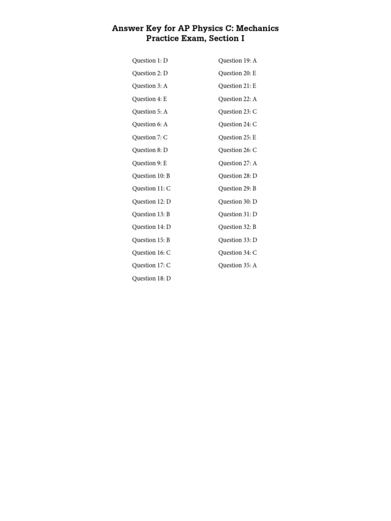 AP Physics C Mech Test-04 Solution | PDF | Force | Friction