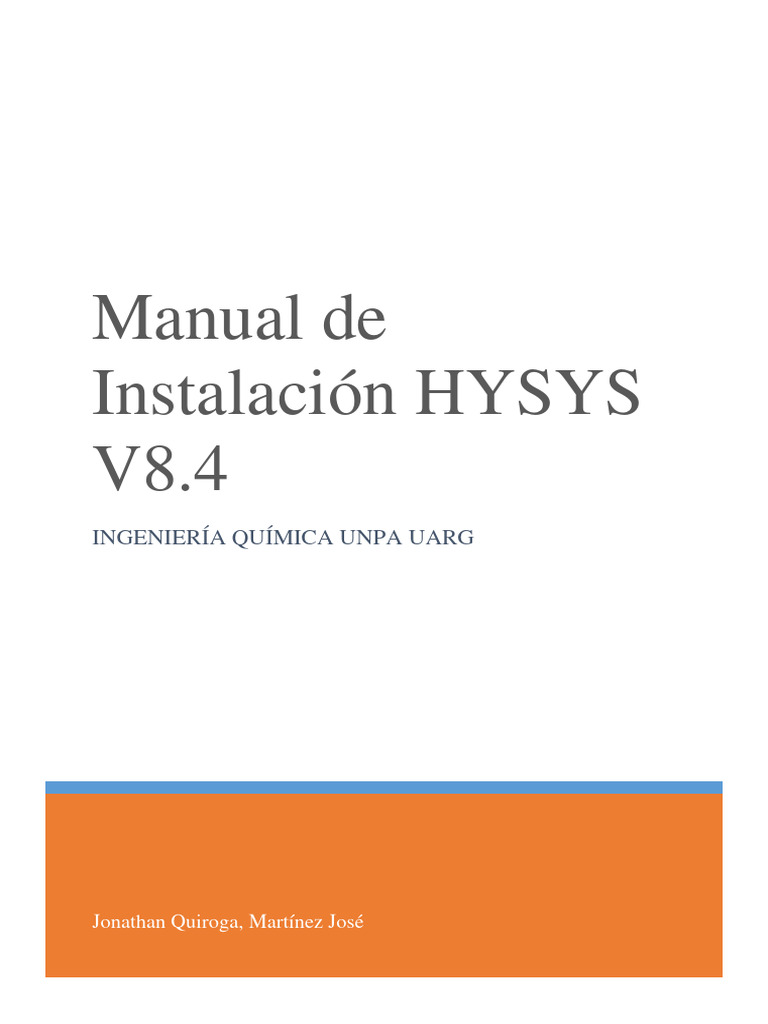 Manual de Instalacion Hysys Versión 8 | PDF | Microsoft | Microsoft Windows