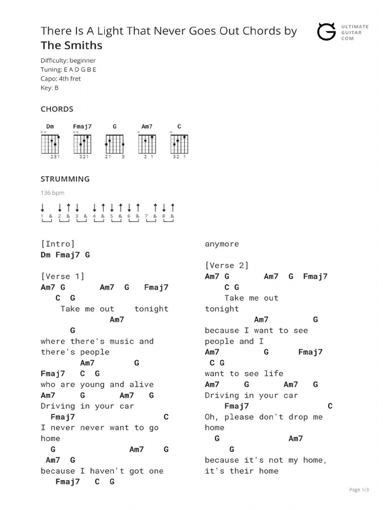 There Is A Light That Never Goes Out Chords | PDF