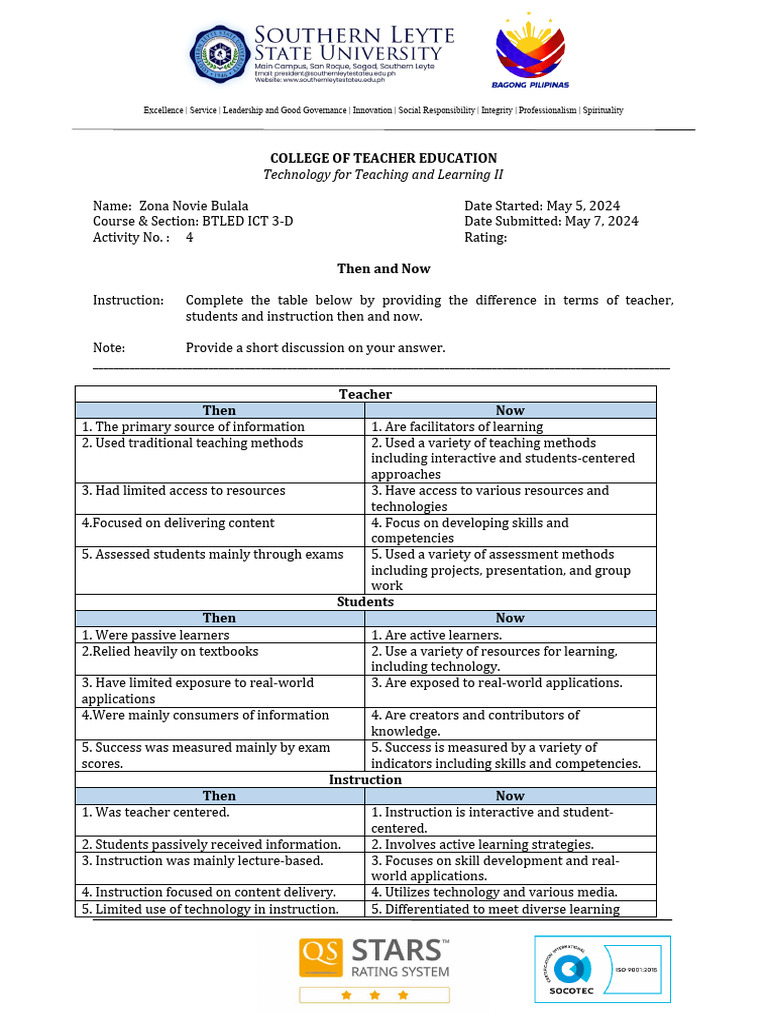 Activity 4 | PDF | Cognitive Science | Learning