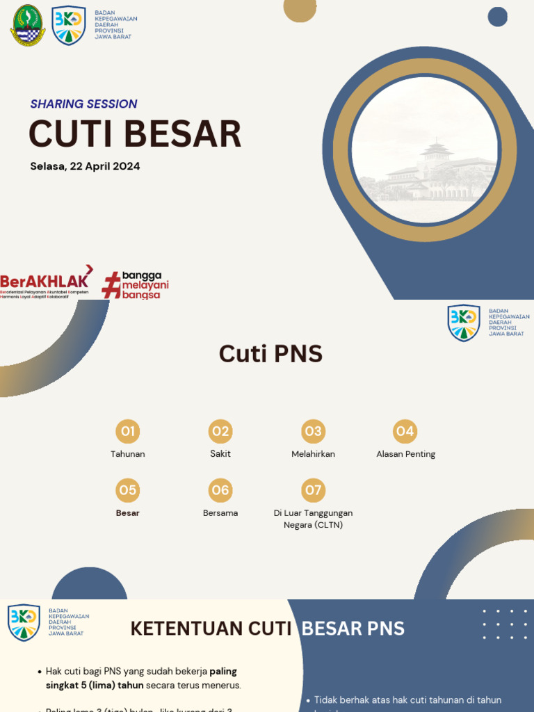 Aturan Cuti Besar PNS 2024 | PDF