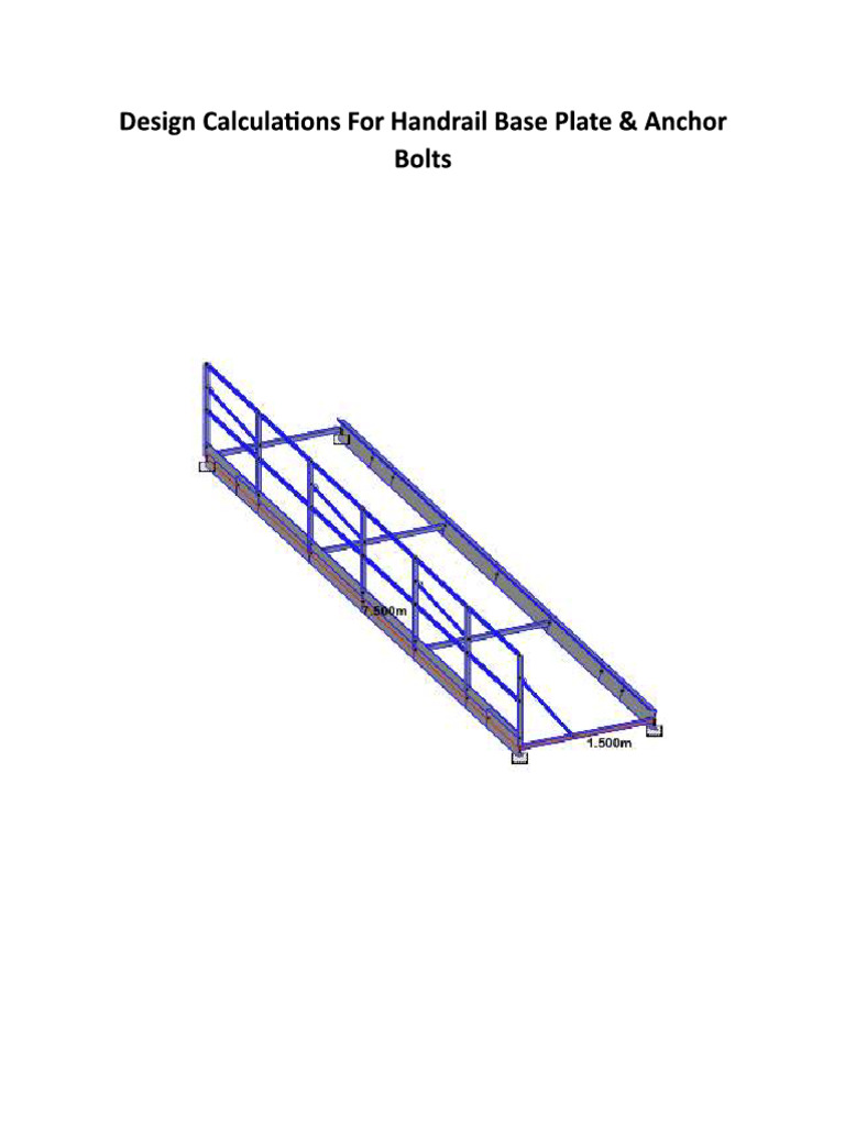 Handrail Base Plate Calculations | PDF
