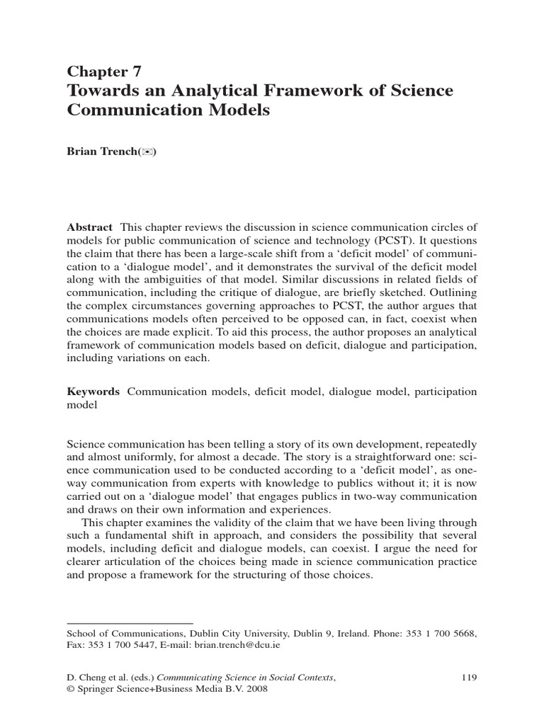 Framework Analytical For Scientific Communication | PDF | Science ...