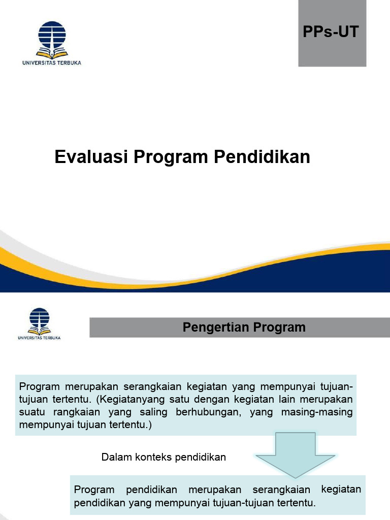 1.a Evaluasi Program Pendidikan PPT Minggu 1 | PDF