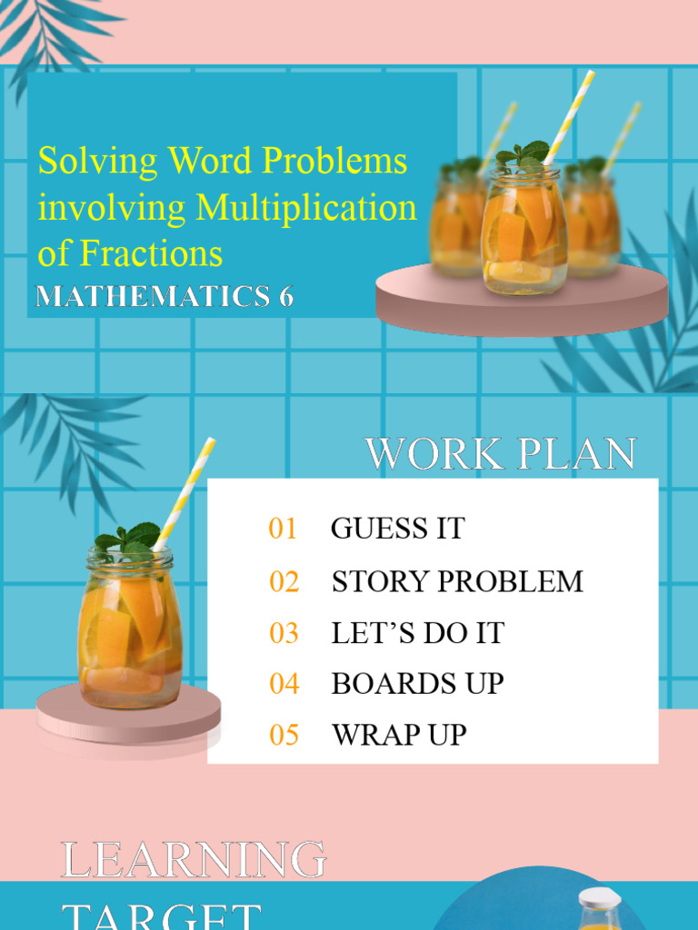 Multiplying Fractions Word Problems Guide | PDF | Cooking, Food & Wine ...