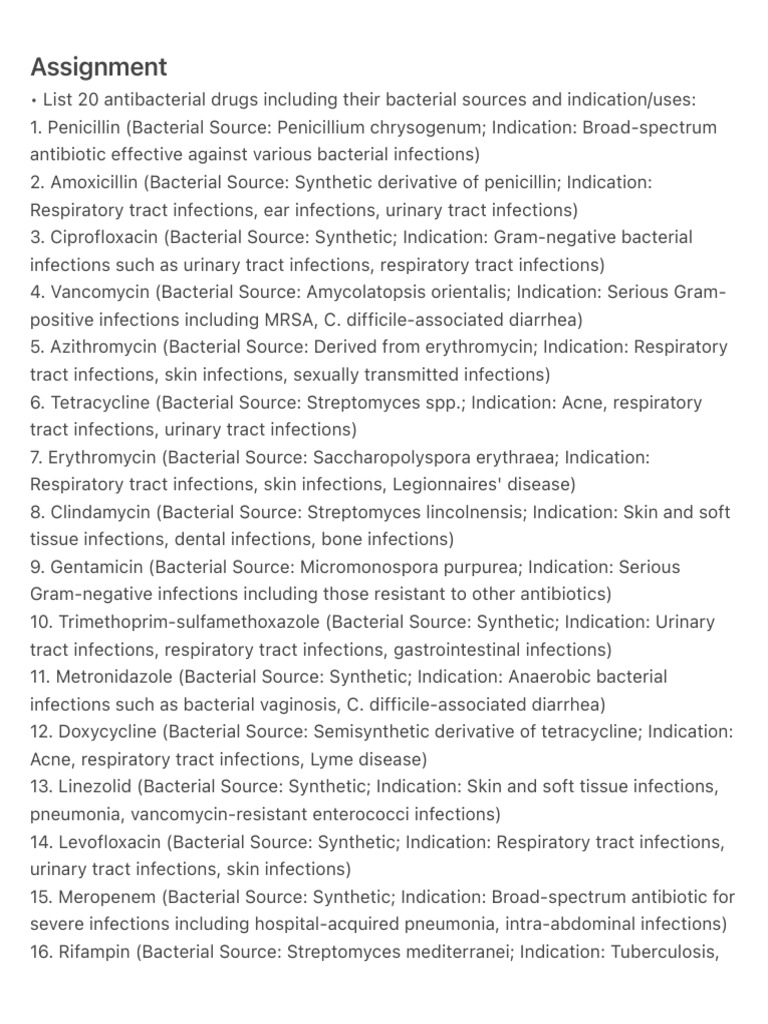 Assignment | Download Free PDF | Bacteria | Infection