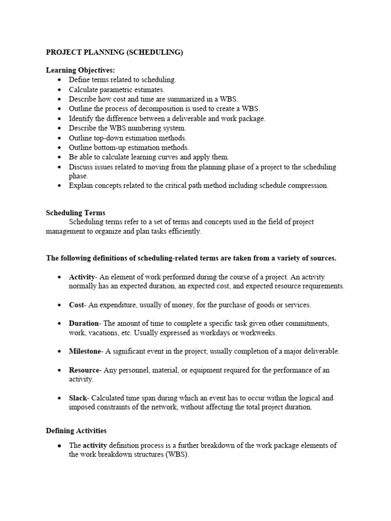 Project Planning Handout Group 2 Bsais 3a | PDF | Project Management