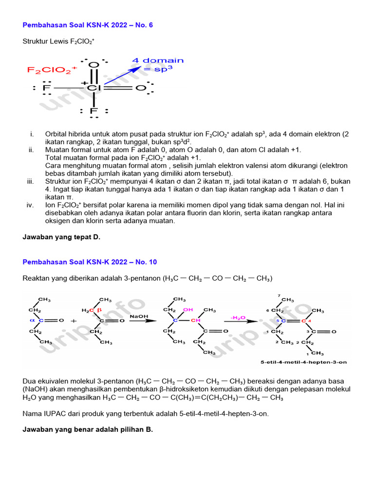 Struktur Lewis F2ClO2+ dan Muatan Formal | PDF | Sains & Matematika