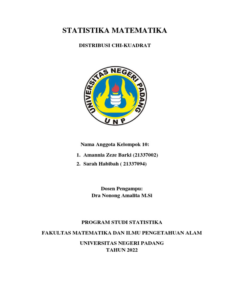 Distribusi Chi-Square dalam Statistika | PDF