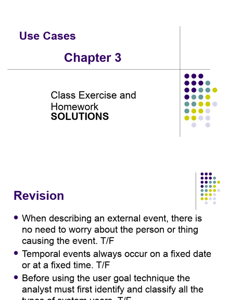 CH 3 SAD Solutions | PDF | Use Case | Unified Modeling Language
