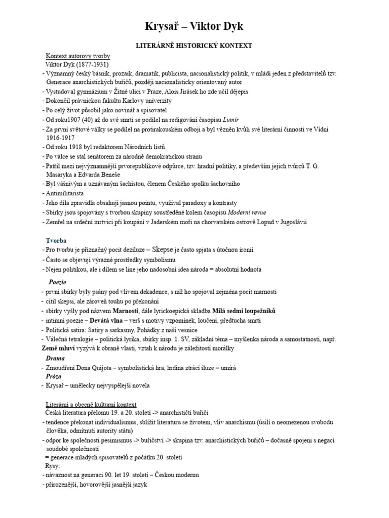 Krysař - Viktor Dyk | PDF