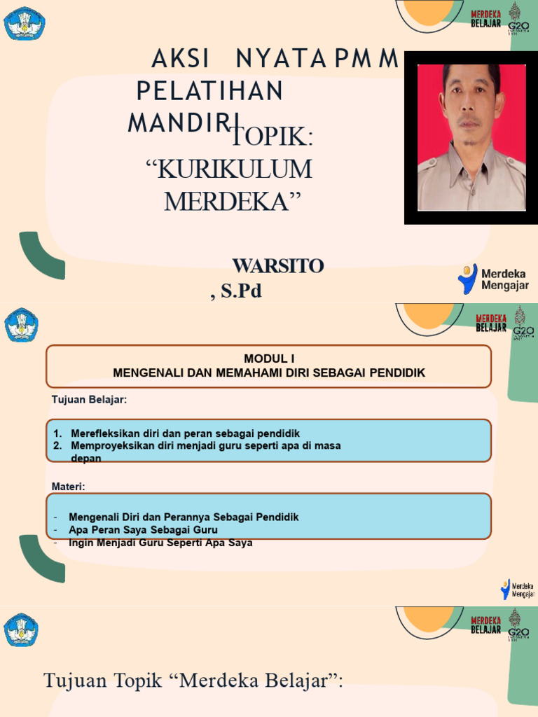 Aksi Nyata - Topik Merdeka Belajar - Warsito, S.PD | PDF | Karier & Perkembangan