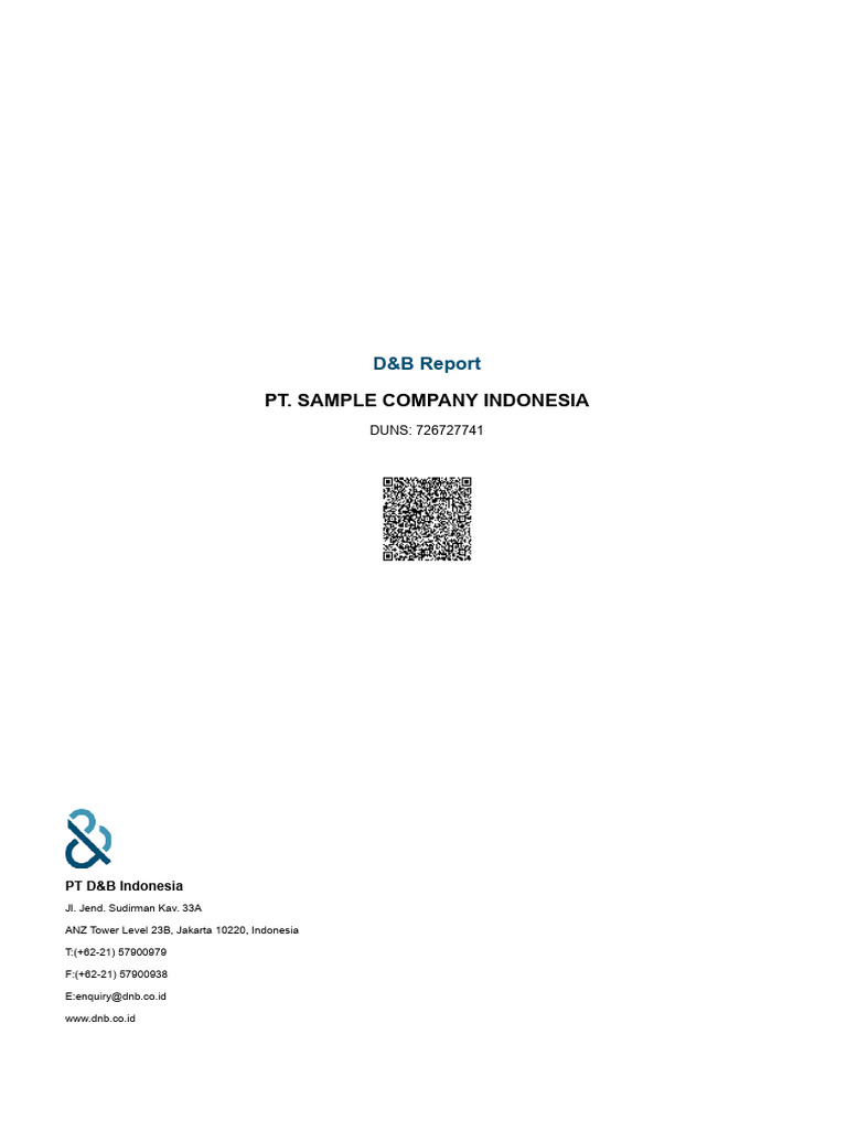 D&B Indonesia Sample BIR 2023 | PDF | Balance Sheet | Fixed Asset