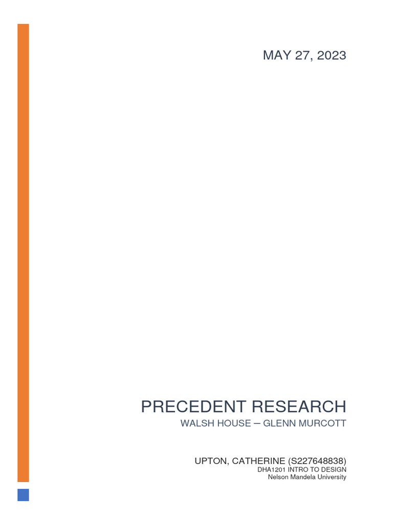 Precedent Research-Walsh House | PDF | Window | Architectural Design